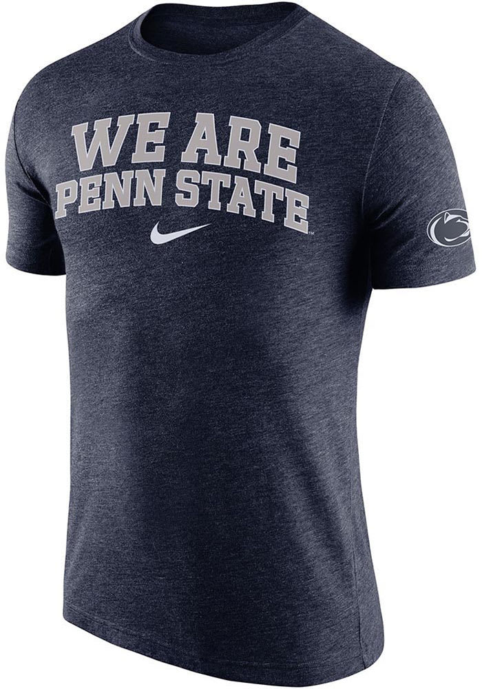 Nike Penn State Nittany Lions NAVY Triblend Slogan Short Sleeve Fashion ...