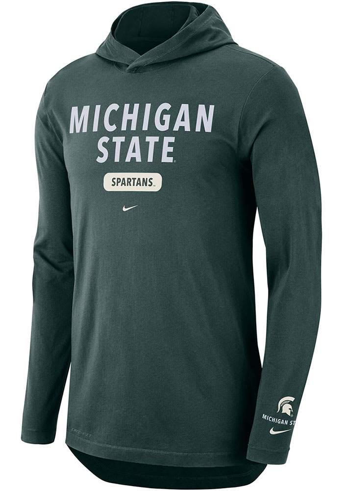 Nike Michigan State Spartans Mens DriFIT Collegiate II Hoodie - GREEN