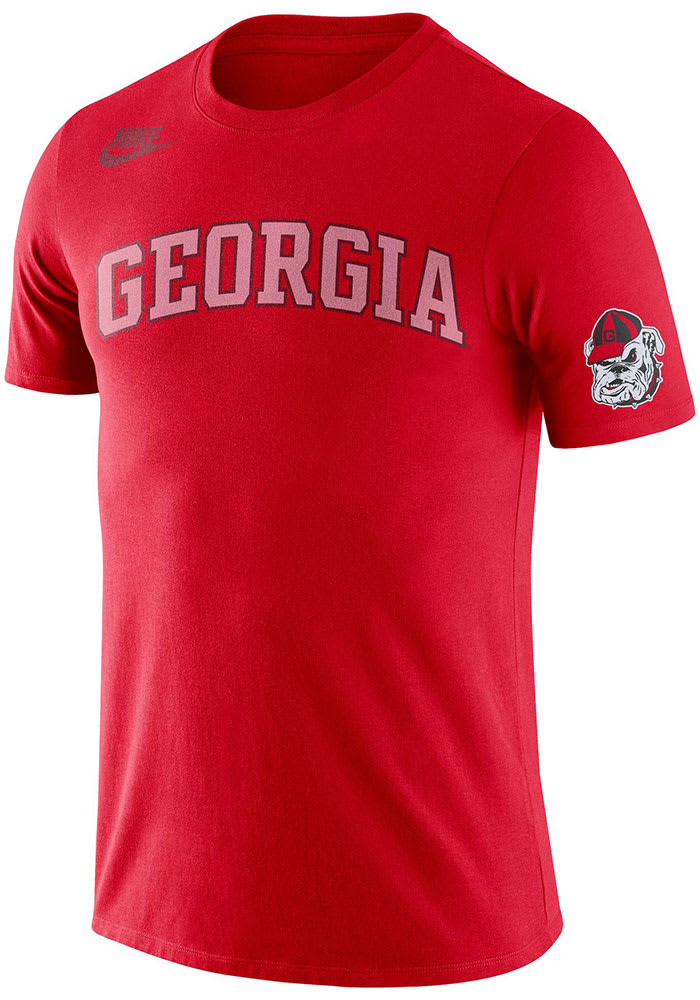 Nike Georgia Bulldogs Red Retro Short Sleeve T Shirt - 12558549