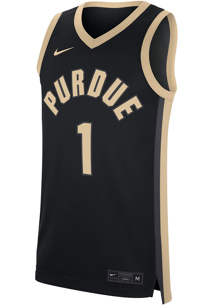 Nike Purdue Boilermakers BLACK Dri-FIT Replica Road Jersey - 12559269