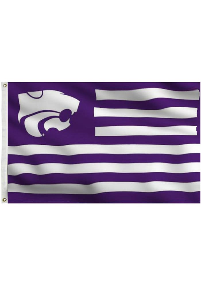 K-State Wildcats 3x5 Purple, White Grommet PURPLE Silk Screen Grommet ...