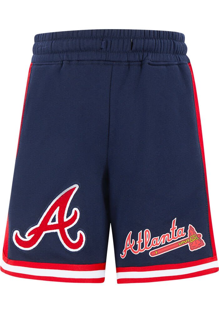 Atlanta Braves Pro Standard Youth NAVY Classic Chenille Shorts - 1261120