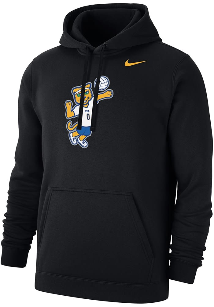 Nike Mens BLACK Pitt Panthers Volleyball Roc Club Fleece Hoodie - 1262600