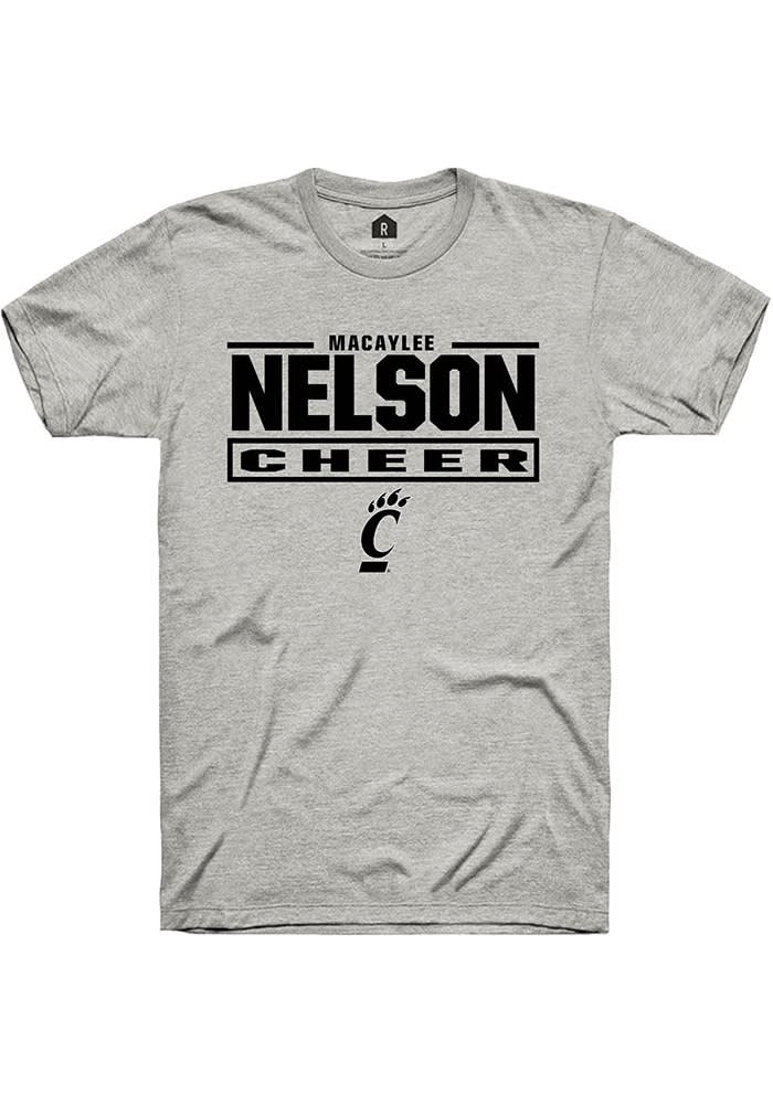 Macaylee Nelson Cincinnati Bearcats ASH NIL Stacked Box Short Sleeve ...