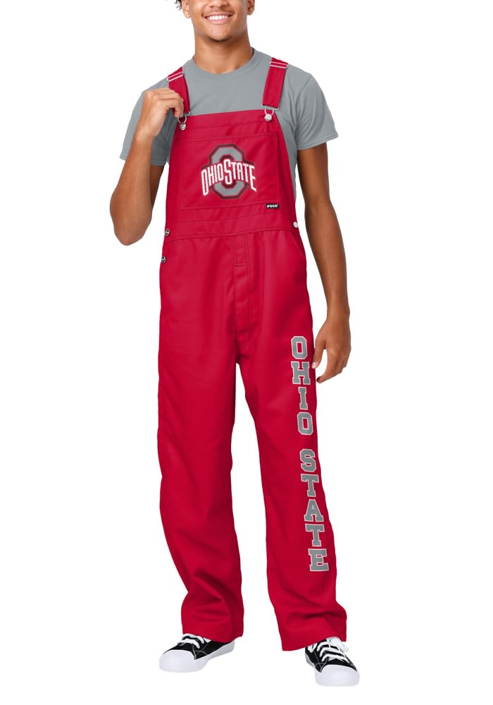 Ohio State Buckeyes Mens Red Big Logo Overalls - 12810001