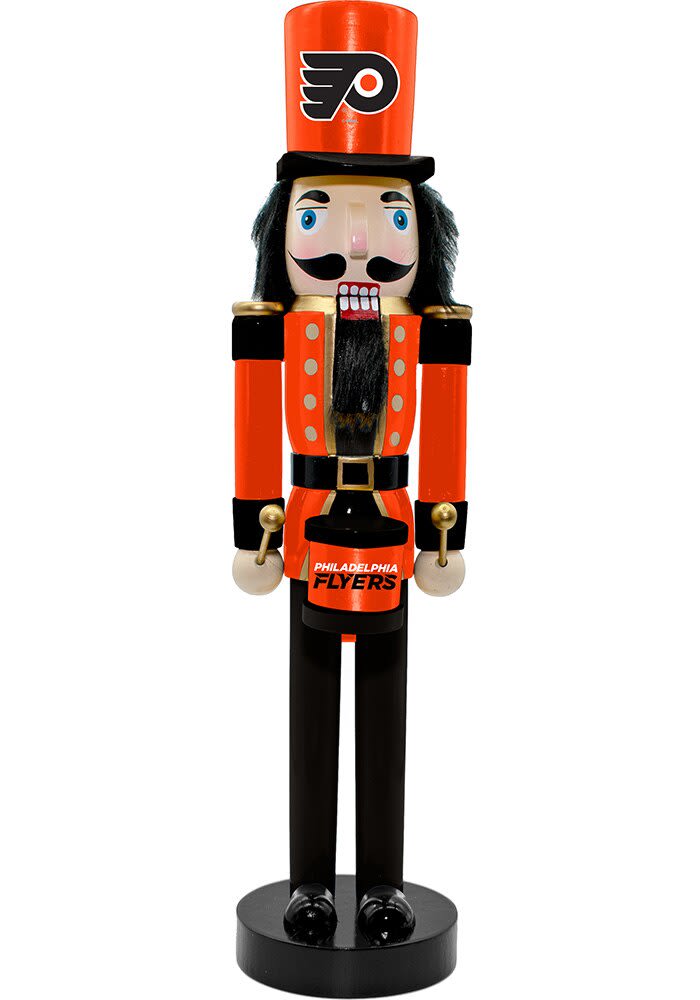Philadelphia Flyers BLACK 14 Inch Nutcracker Decor - 12981274