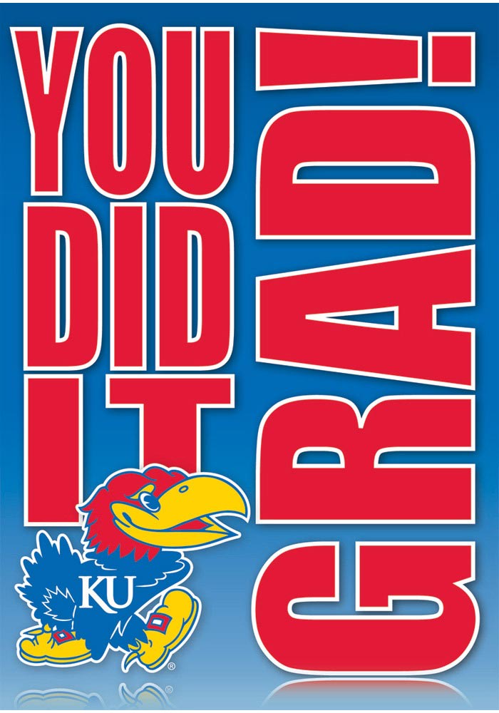Kansas Jayhawks Blue Team Logo Graduation Card - 2123022
