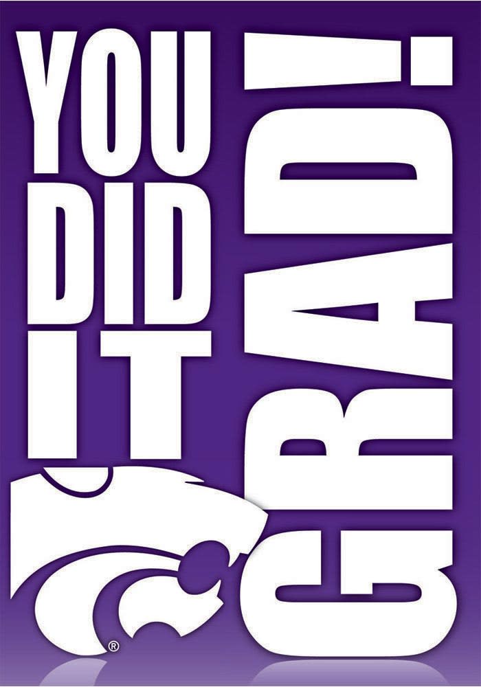 K-State Wildcats PURPLE Team Logo Graduation Card - 2123033