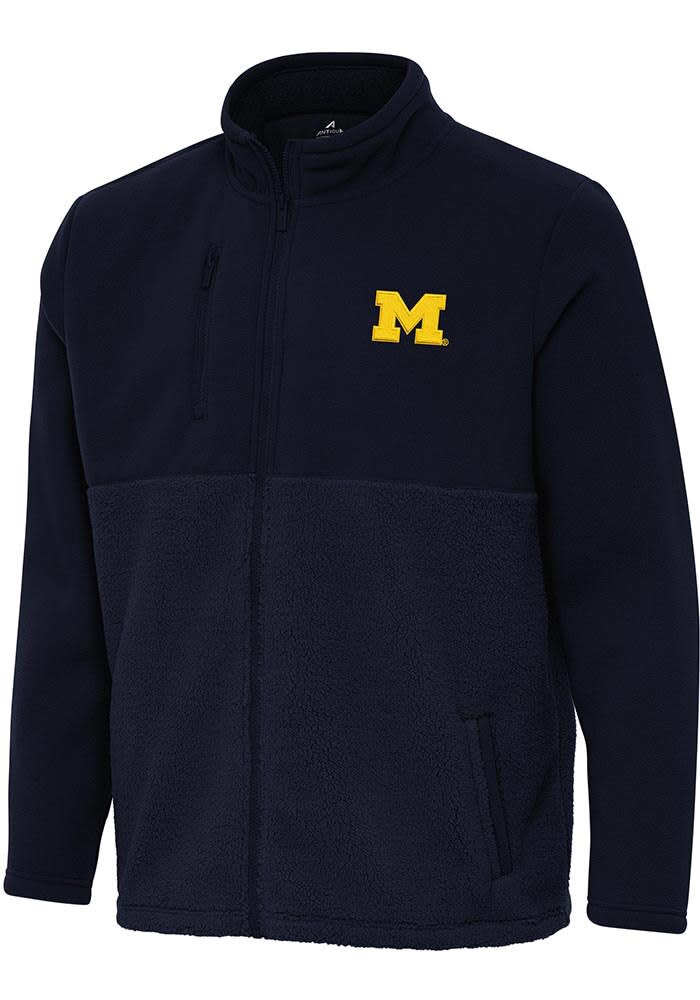 Antigua Michigan Wolverines Mens BLUE Daily Fused Medium Weight Jacket ...