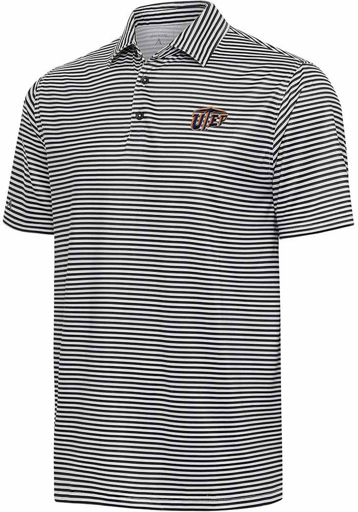 Antigua UTEP Miners Mens Skills BLACK/WHITE MULTI Short Sleeve Polo ...