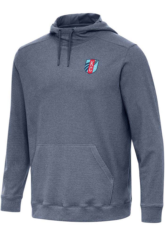 Antigua KC Current Mens Cloud Hoodie - NAVYHEATHER