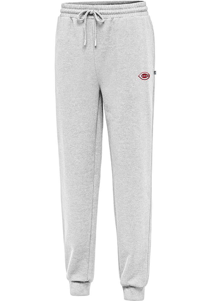Cincinnati Reds Mens Antigua LIGHT GREY HEATHER Idol Sweatpants ...