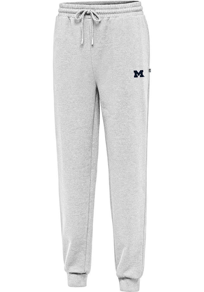 Antigua Mens LIGHT GREY HEATHER Michigan Wolverines Idol Sweatpants ...