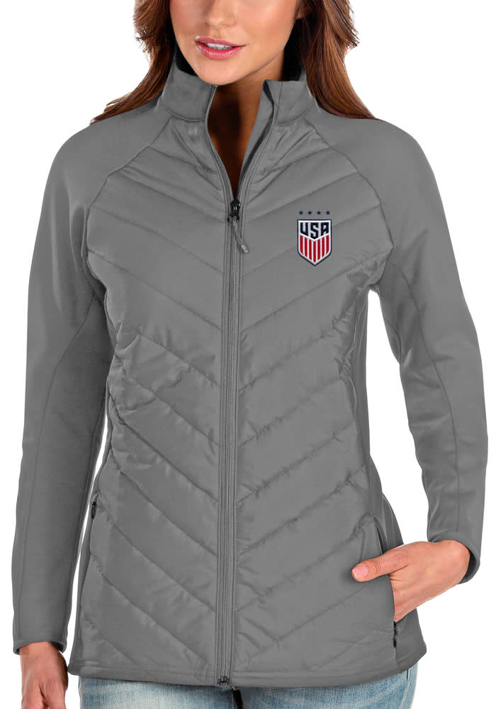 USWNT Antigua Womens Grey Altitude Medium Weight Jacket