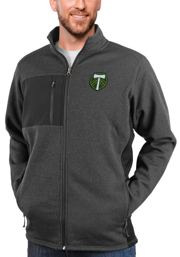 Antigua Portland Timbers Black Course Medium Weight Jacket