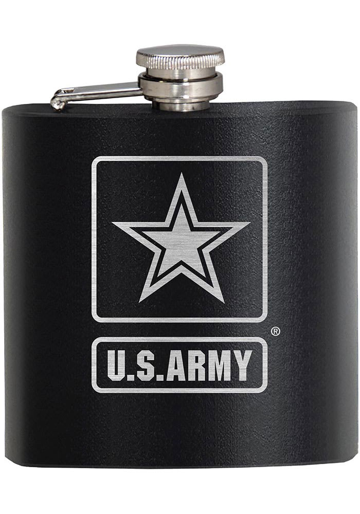 Army 6 oz Stealth Hip Flask - BLACK