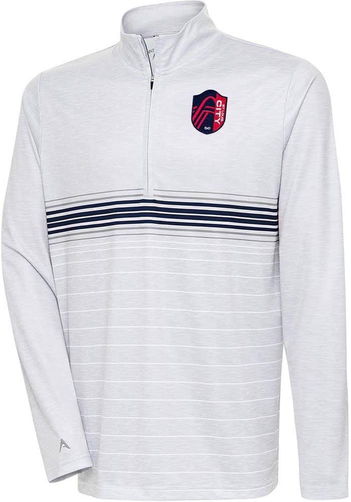 Antigua St Louis City SC Mens GREY Bullseye Pullover - 133036681