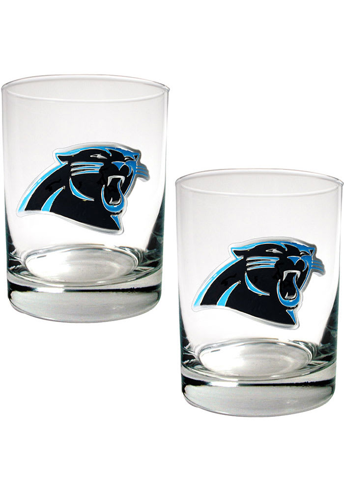 Carolina Panthers CLEAR 2 Piece Rock Glass - 1330548