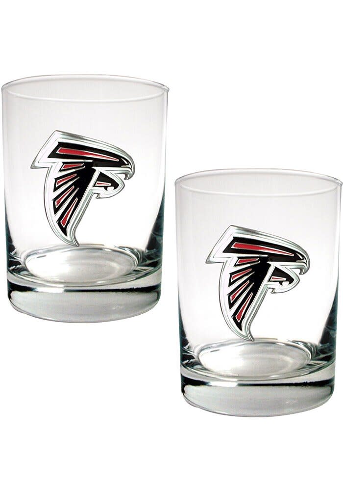 Atlanta Falcons CLEAR 2 Piece Rock Glass - 1330586