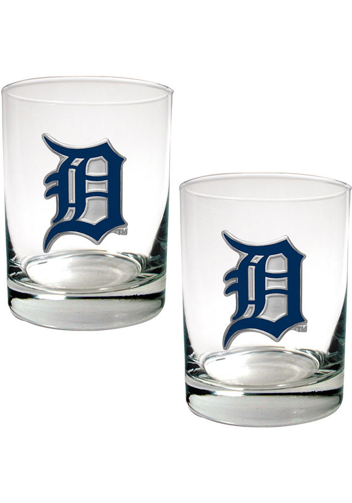 Detroit Tigers CLEAR 2 Piece Rock Glass - 1330618