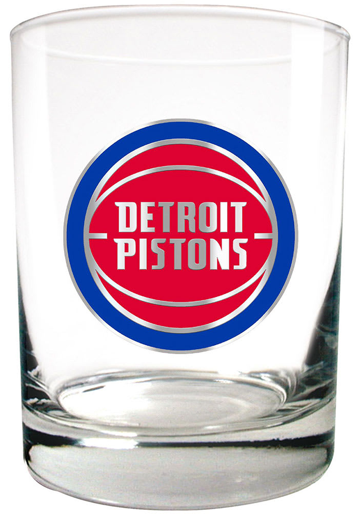 Detroit Pistons Red 14oz Team Logo Rock Glass - 13315933