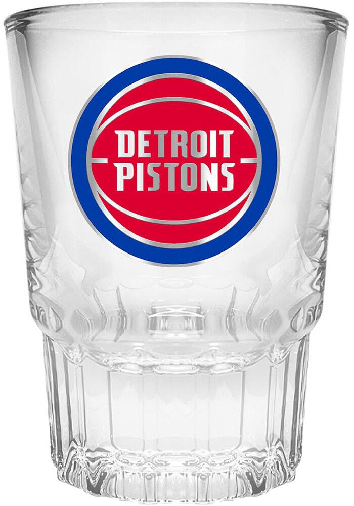 Detroit Pistons Red 2oz Metal Emblem Shot Glass - 13319007