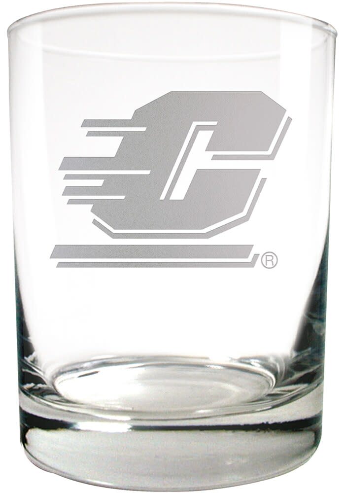 Central Michigan Chippewas MAROON 14oz Laser Etch Rock Glass - 13320702