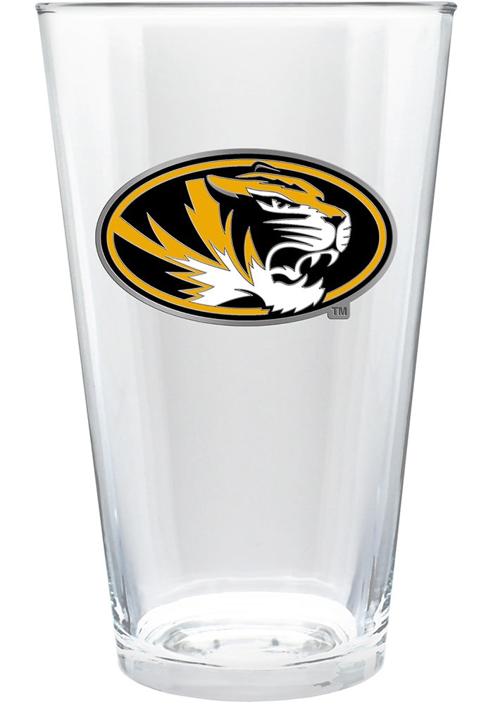Missouri Tigers BLACK 16oz Metal Emblem Pint Glass - 13320906