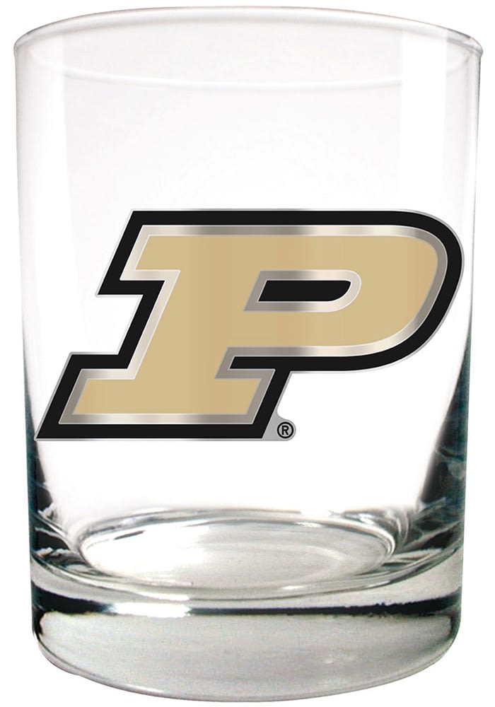Purdue Boilermakers CLEAR 14oz Emblem Rock Glass - 13321426