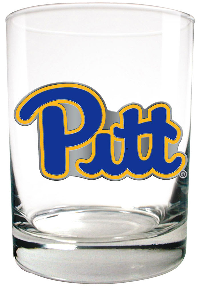 Pitt Panthers 14oz Emblem Rock Glass - BLUE