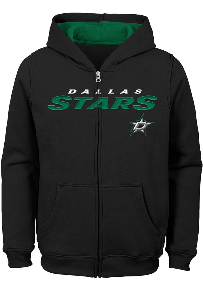 Dallas Stars Boys Stated Full Zip Hoodie - Â BLACK