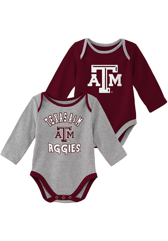 Texas A&M Aggies Baby Maroon Trophy One Piece Set