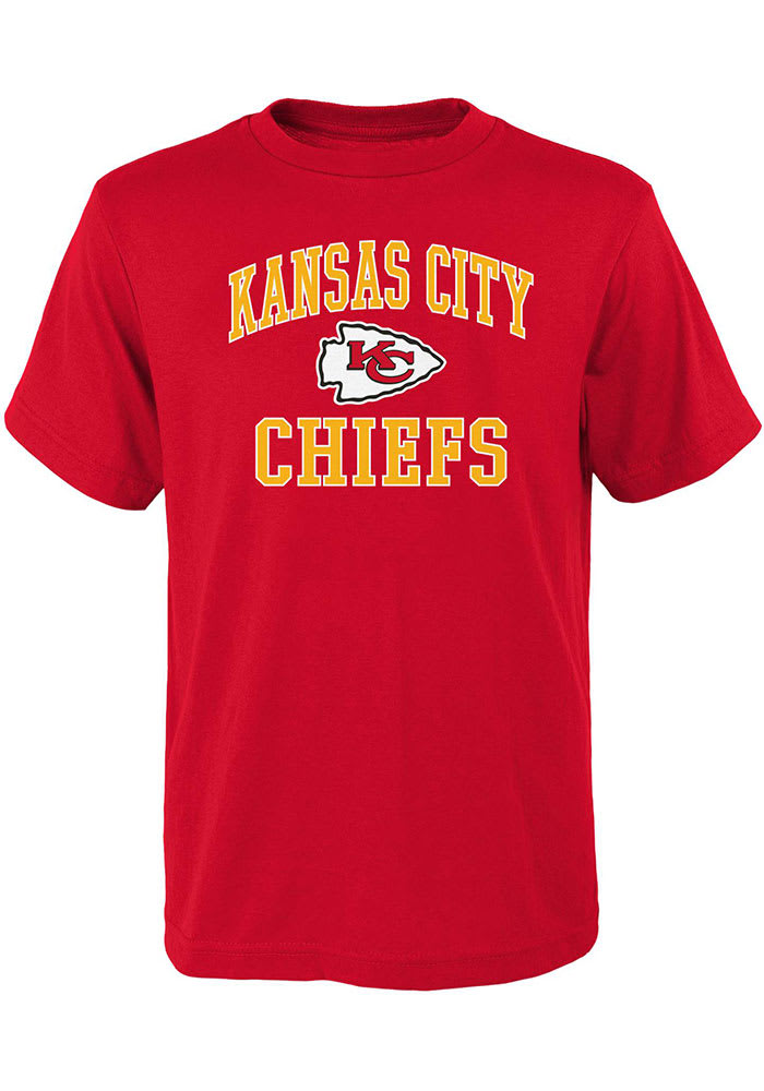 Kansas City Chiefs Youth Red Top Design Short Sleeve Tee - 133403251