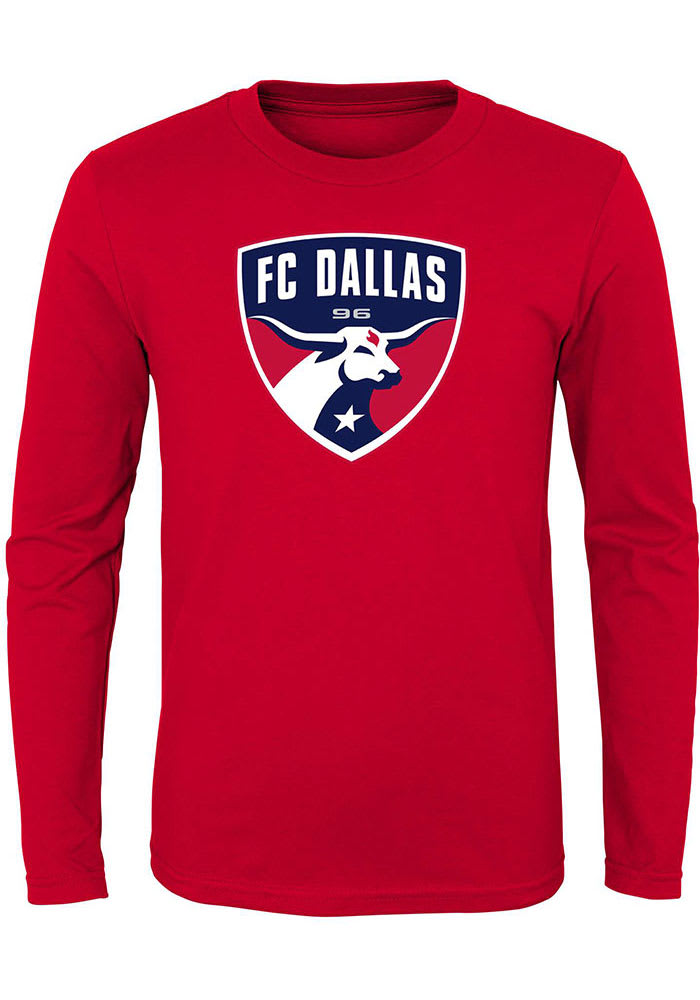 FC Dallas Youth RED Primary Logo Long Sleeve Tee - 133403670