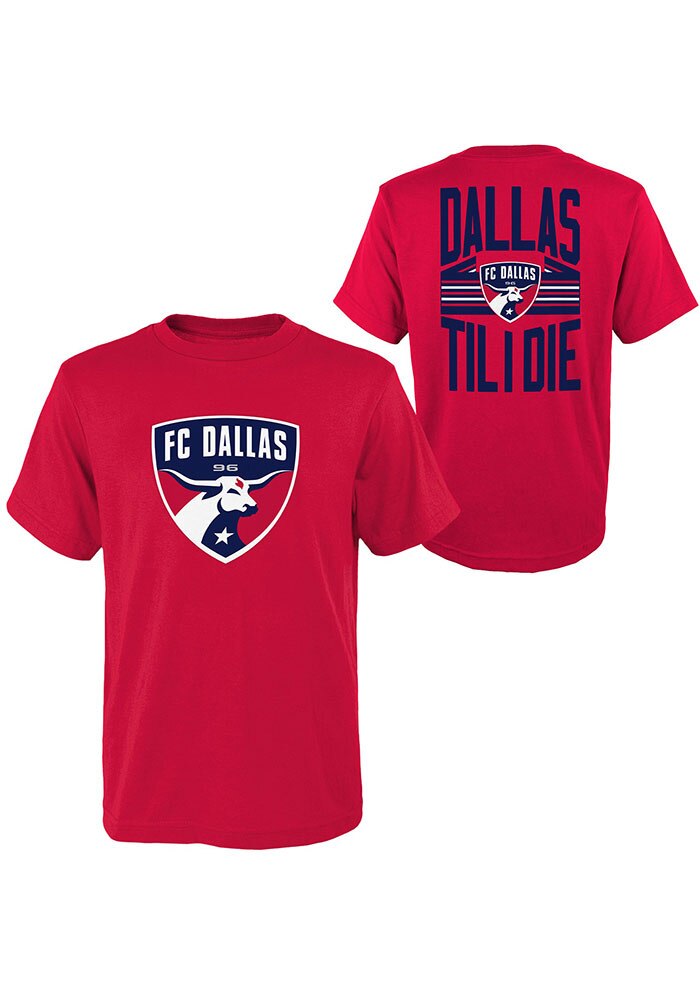 FC Dallas Youth DARKRED Slogan Back Short Sleeve Tee - 133406715