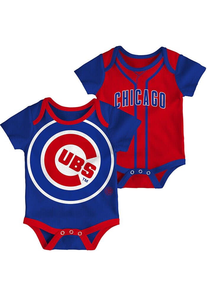 Chicago Cubs Baby Blue Double One Piece Set
