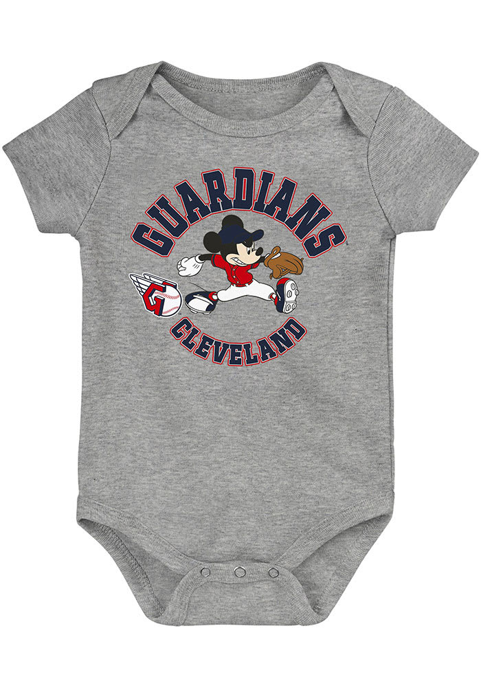Cleveland Guardians Cleveland Guardians HEATHERGREY Baby Defender One Piece