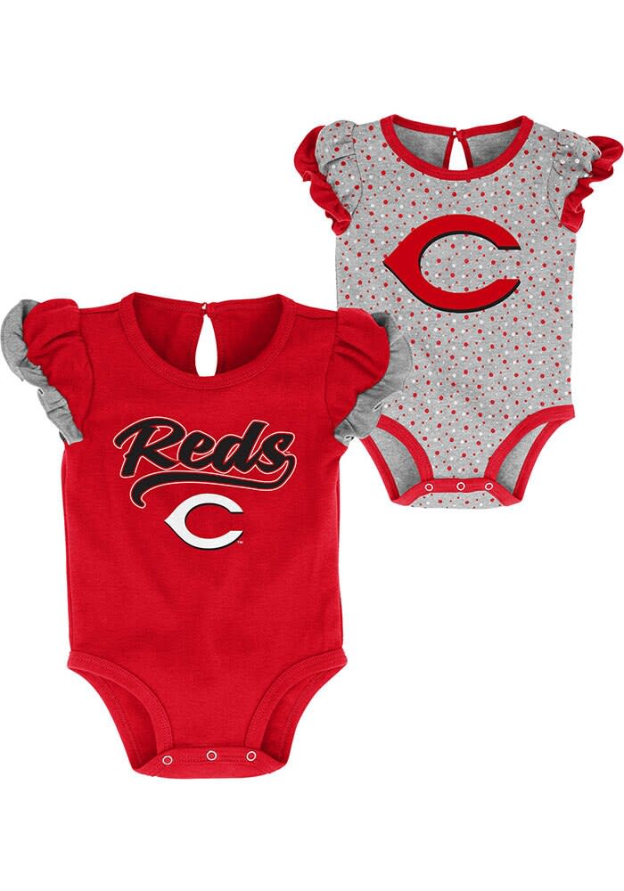 Cincinnati Reds Baby SCARLET Scream Shout One Piece Set - 133409069
