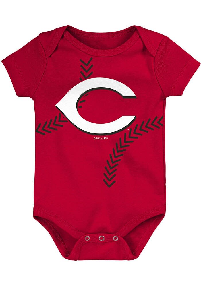 Cincinnati Reds Cincinnati Reds SCARLET Baby Home Run One Piece - 133409182