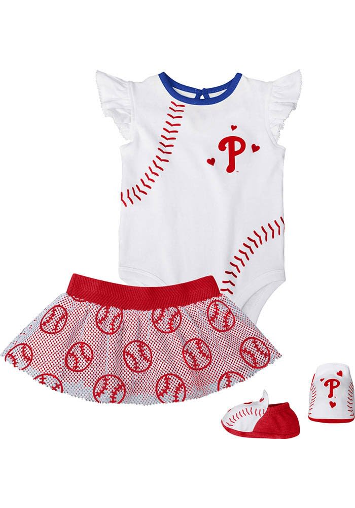 Philadelphia Phillies Infant Girls White Sweet Spot Top and Bottom Set ...