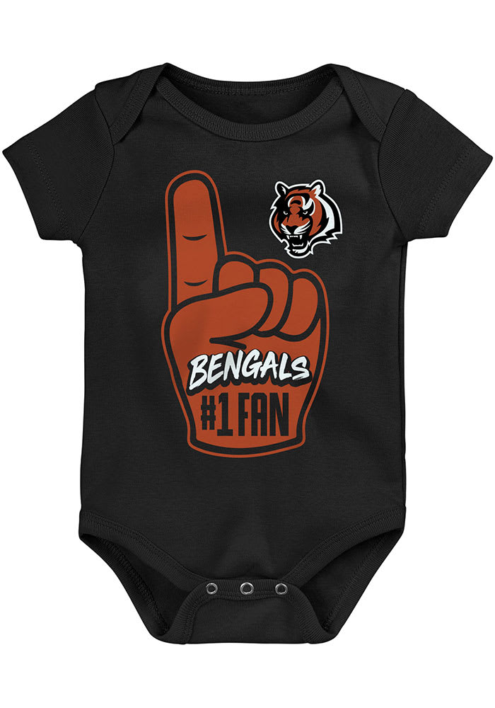 Cincinnati Cincinnati Bengals BLACK Baby Hands Off One Piece - 133411865
