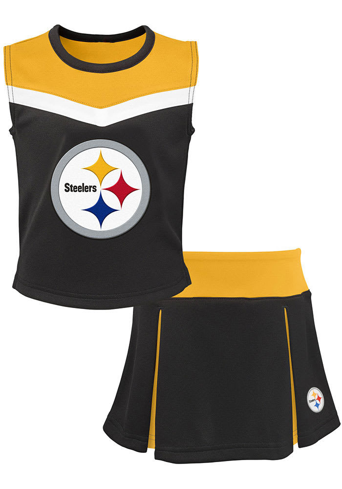 Pittsburgh Steelers Girls Spirit 2PC Outfit - Ã‚Â BLACK - 133413385
