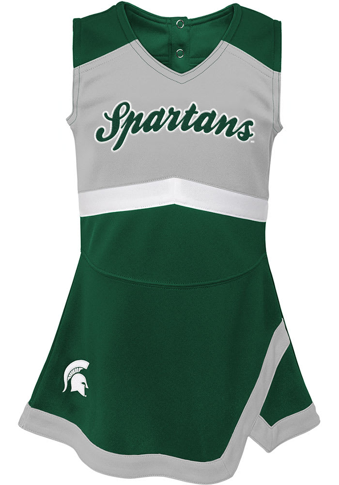 Michigan State Spartans Girls GREEN Captain Dress Design Cheer Dress ...