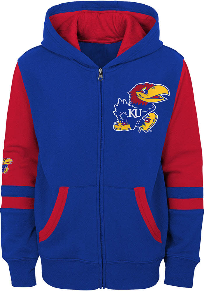 Kansas Jayhawks Boys Stadium Full Full Zip Hoodie - Ã‚Â ROYAL - 133415918