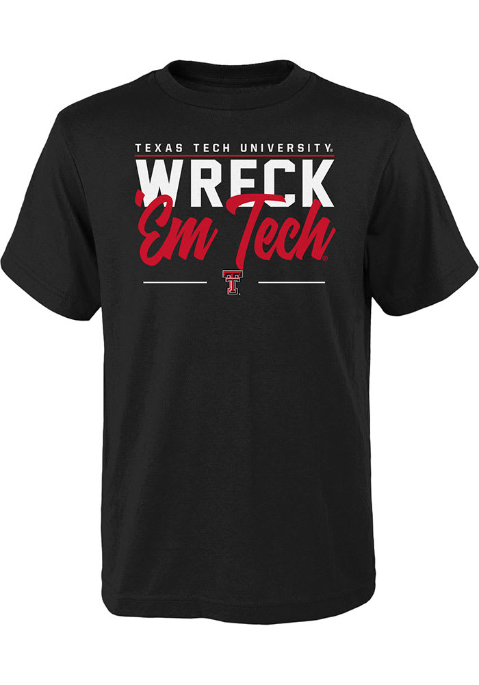 Texas Tech Red Raiders Youth BLACK Institutions Slogan Short Sleeve Tee ...