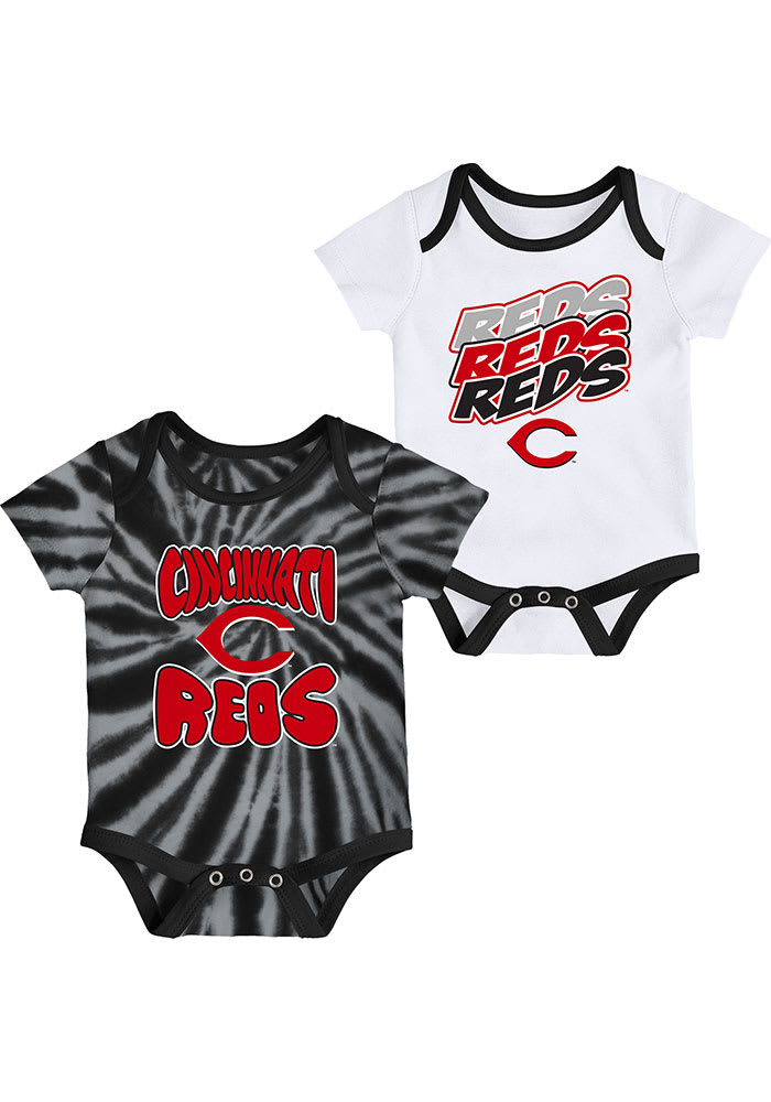 Cincinnati Reds Baby BLACK Monterey Tie Dye One Piece Set - 133416971