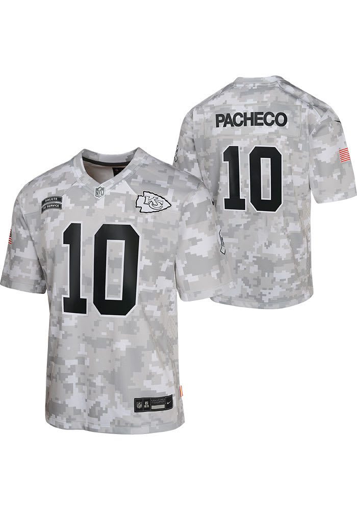 Kansas City Chiefs Isiah Pacheco Youth Salute To Service GREY Nike ...