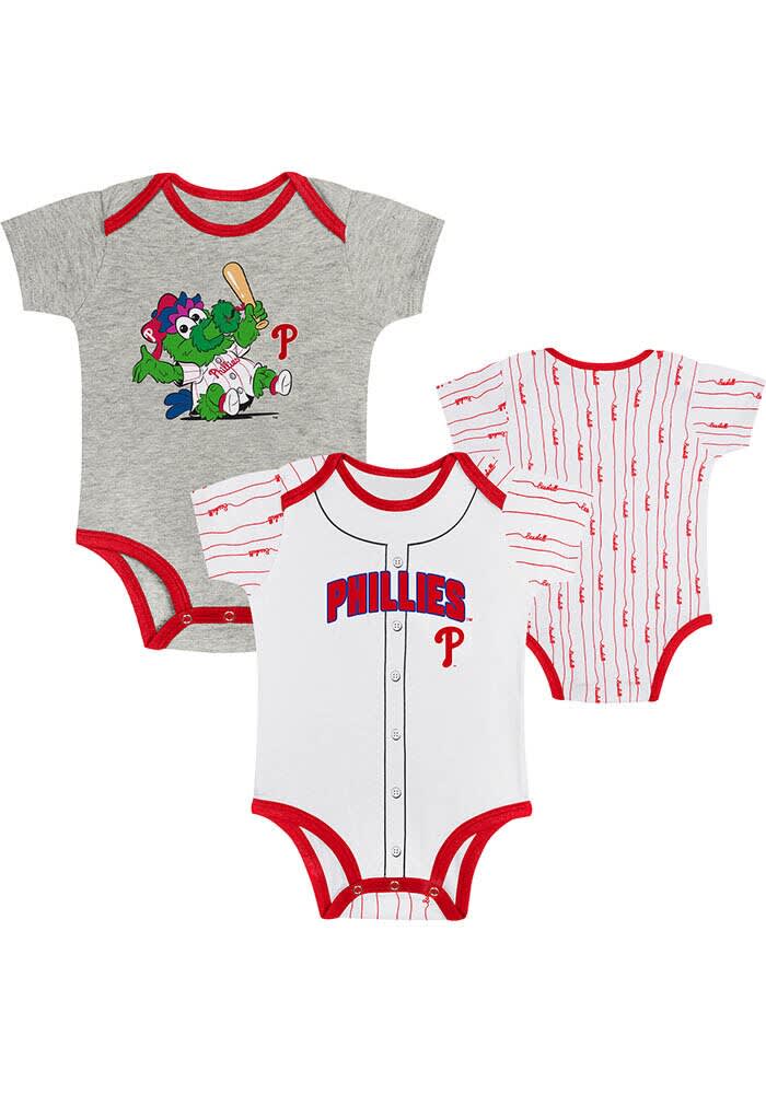 Philadelphia Phillies Baby HEATHERGREY Play Ball One Piece Set