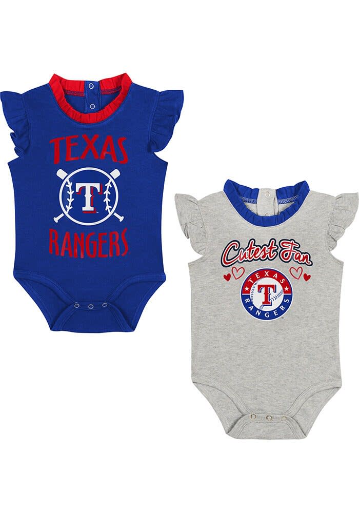 Texas Rangers Baby BLUE Baby Fan One Piece Set - 133418328