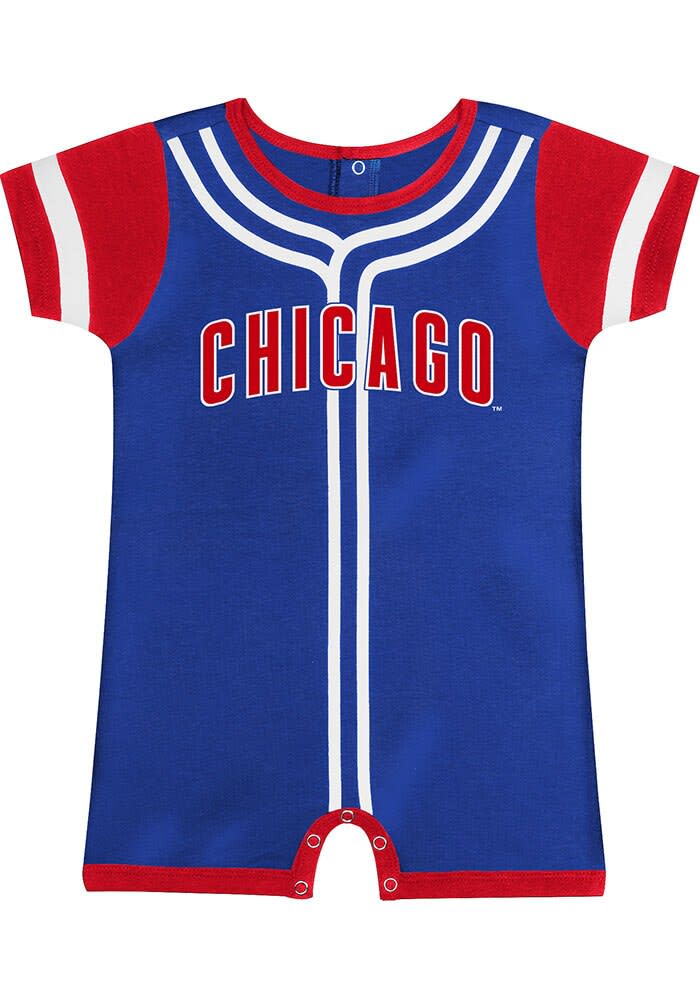 Chicago Cubs Chicago Cubs Red Baby Fast Pitch Style One Piece - 133418329